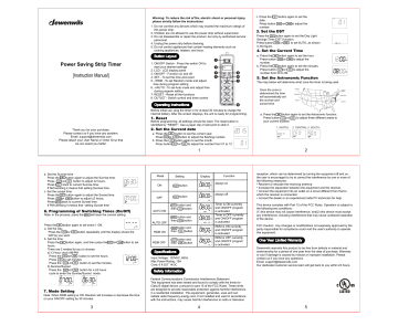 Dewenwils HPST16D Power Strip Instruction manual | Manualzz