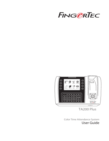 FingerTec TA200 Plus User Guide | Manualzz