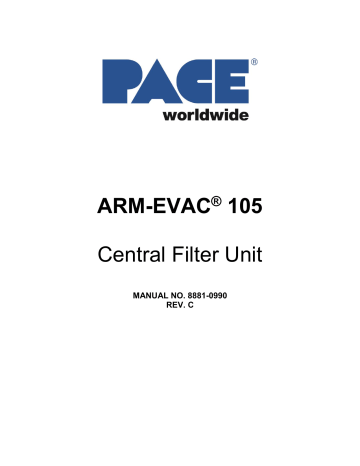 Pace Arm-Evac 105 Fume Extractor Manual | Manualzz
