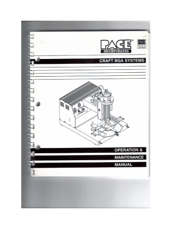 Pace CRAFT BGA Rework System Manual | Manualzz