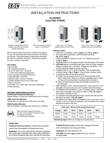 SDC UniFLEX™ 55 Series Installation Instructions | Manualzz