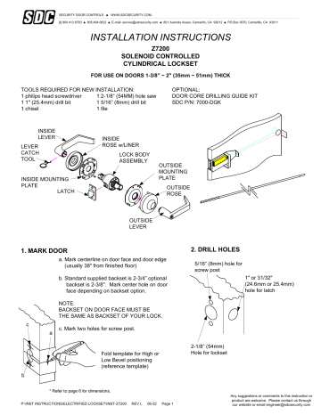 SDC 7200 Series Installation Instructions | Manualzz