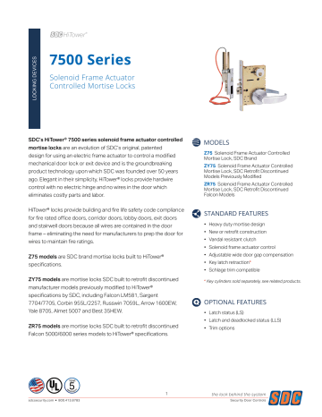 SDC 7500 Pro Series Product sheet | Manualzz