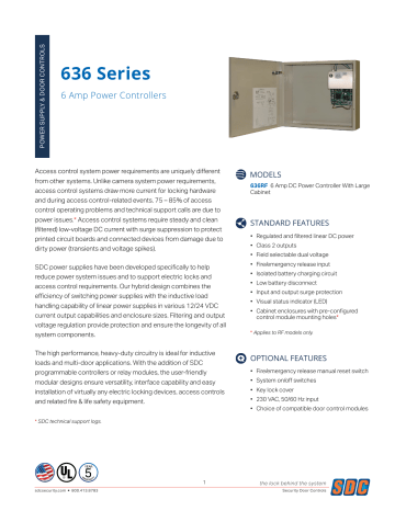 SDC 636 Series Product sheet | Manualzz