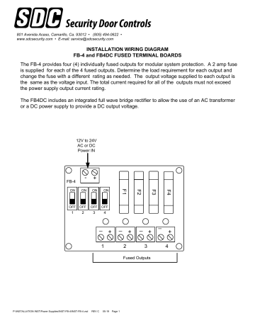 SDC FB-4 Series Installation Instructions | Manualzz