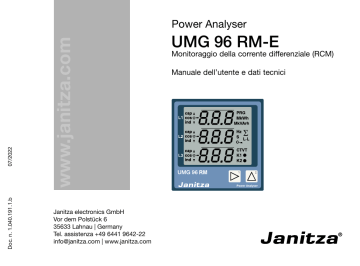 janitza UMG 96RM Manuale utente | Manualzz