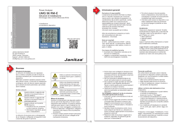 janitza UMG 96RM Installation manual | Manualzz