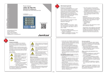 janitza UMG 96RM-PN Installation manual | Manualzz