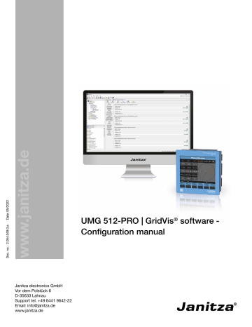 Janitza UMG 512-PRO Manual | Manualzz