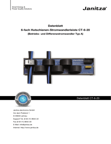 janitza Current transformer Benutzerhandbuch | Manualzz