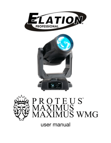 Elation PROTEUS MAXIMUS User Manual | Manualzz