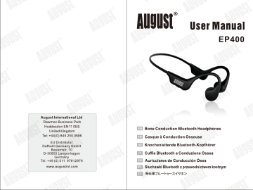 August EP400 Bluetooth Wireless Earphone User Manual | Manualzz