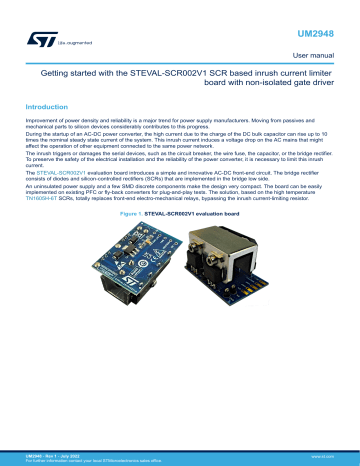STMicroelectronics STEVAL-SCR002V1 User Manual | Manualzz