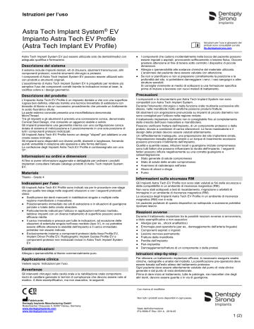 Dentsply Sirona ATIS EV Astra Tech Implant EV Profile ǀ IT ǀ 2019-05 ...