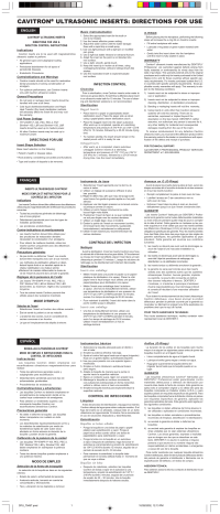 Dentsply Sirona Cavitron Ultrasonic Inserts Bedienungsanleitung | Manualzz