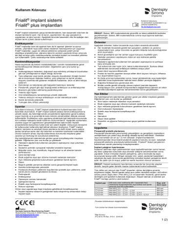 Dentsply Sirona Frialit Implant System Frialit plus Implants ǀ TR ǀ ...
