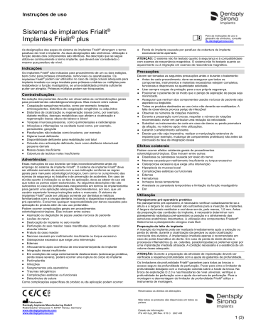 Dentsply Sirona Frialit Implant System Frialit plus Implants ǀ BR ǀ PT ...
