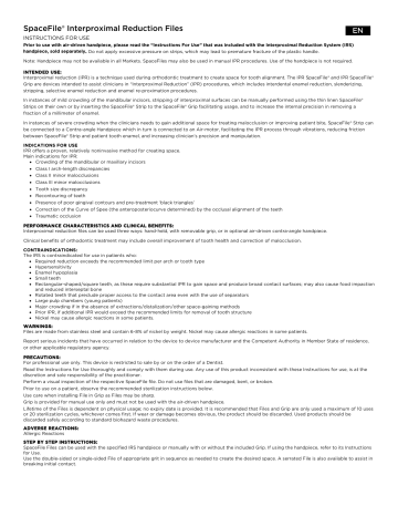 Dentsply Sirona SpaceFile Files Mode d'emploi | Manualzz