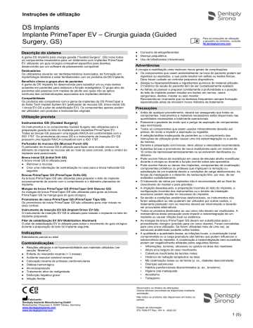 Dentsply Sirona DS Implants PrimeTaper EV Guided Surgery ǀ PT ǀ 2022-02 ...