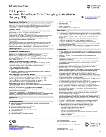 Dentsply Sirona DS Implants PrimeTaper EV Guided Surgery ǀ IT ǀ 2022-02 ...