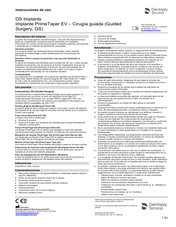 Dentsply Sirona DS Implants PrimeTaper EV Guided Surgery ǀ ES ǀ 2022-02 ...