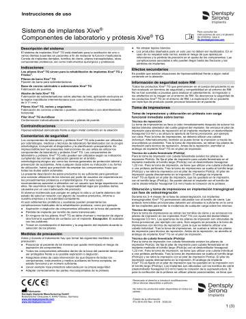 Dentsply Sirona Xive Implant System Xive TG Laboratory and Prosthetic ...