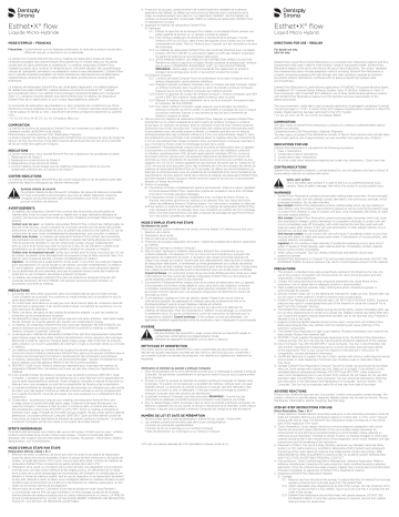 Dentsply Sirona Esthet•X flow Instructions for use | Manualzz
