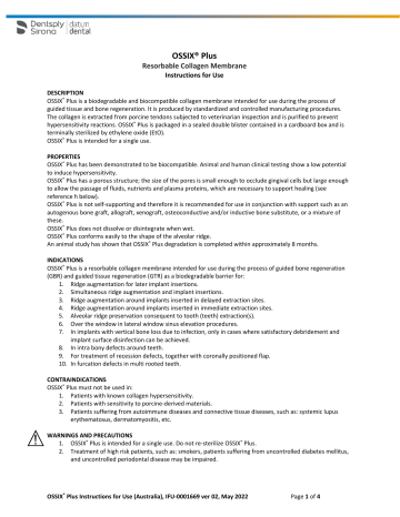 Dentsply Sirona OSSIX PLUS Instructions for use | Manualzz