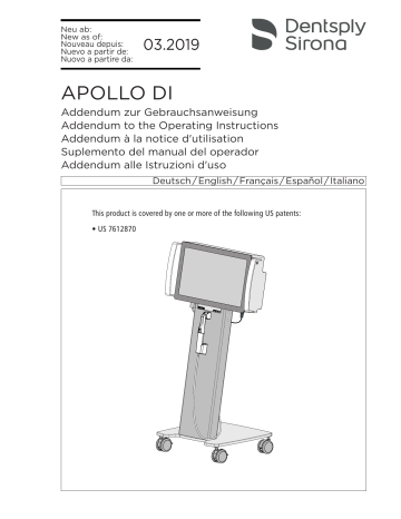 Dentsply Sirona Apollo DI, IFU Instructions for use | Manualzz