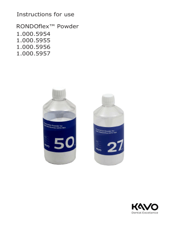 KaVo RONDOflex Powder Instructions for Use | Manualzz