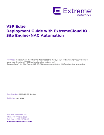 Extreme Networks Cloud IQ - Site Engine Guide | Manualzz