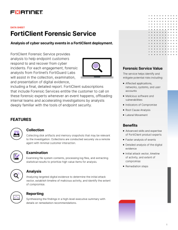 Fortinet FortiClient 7 Data Sheet | Manualzz