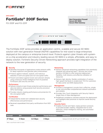 Fortinet FortiGate Mid-Range Next-Generation Firewalls (NGFWs) Data Sheet | Manualzz