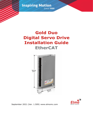 Elmo Gold Duo Servo Driver Installation Guide | Manualzz