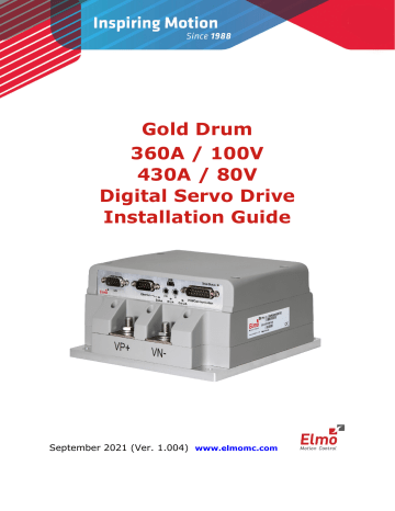 Elmo Gold Drum 360 Servo Driver Installation Guide | Manualzz