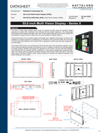 Hatteland Technology HD 55T22 MVD-MAx-AOGx Datasheet | Manualzz