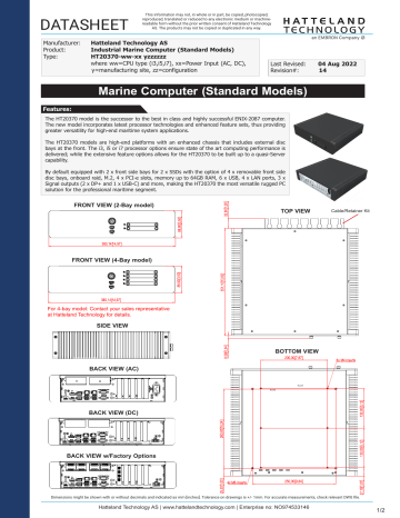 Hatteland Technology HT20370-xx-xx xxxxxxx Datasheet | Manualzz