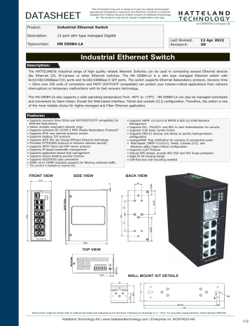 Hatteland Technology HN G9084-LA Datasheet | Manualzz