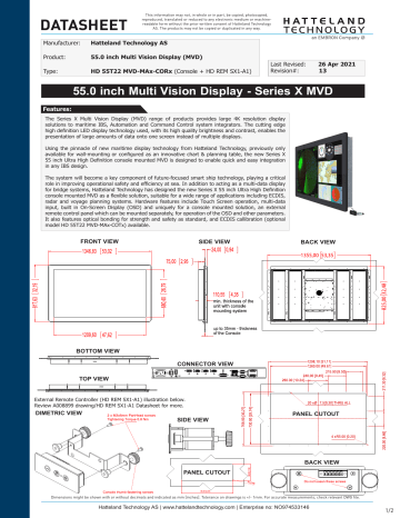 Hatteland Technology HD 55T22 MVD-MAx-CORx Datasheet | Manualzz
