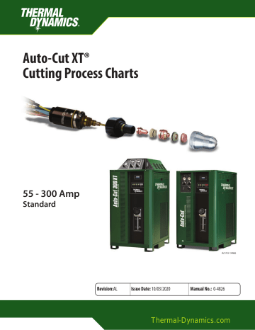 Thermal Dynamics Auto-Cut XT Cutting Process Charts Owner's Manual ...