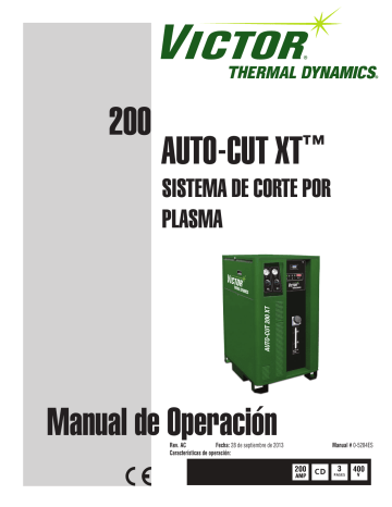 Thermal Dynamics Auto-Cut 200 XT El manual del propietario | Manualzz