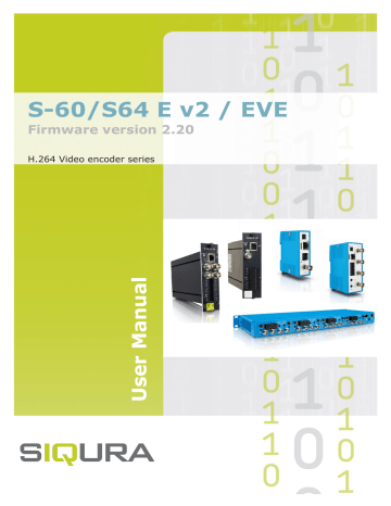 Siqura EVE ONE One-channel IP video encoder User Manual | Manualzz