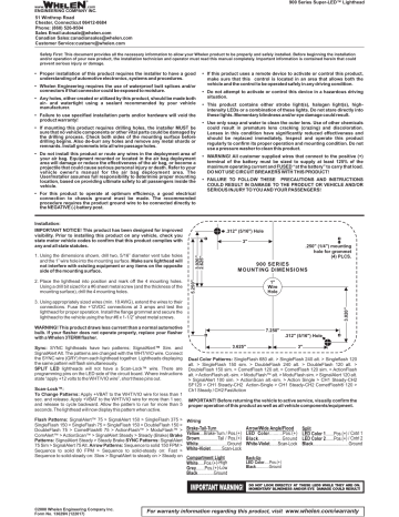 Whelen 90BTT Installation Guide | Manualzz