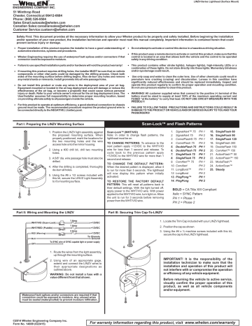 Whelen LINSV2*X Installation Guide | Manualzz