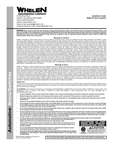 Whelen 295SLSA6 Installation Guide | Manualzz