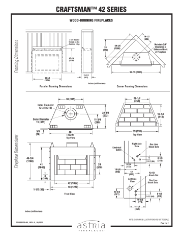Astria Craftsman Wood-Burning Fireplace Specification | Manualzz