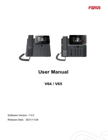 Fanvil V64&V65 User Manual | Manualzz
