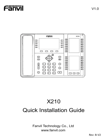 Fanvil X210 V2 Datasheet | Manualzz