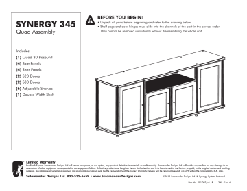 Salamander Designs Synergy Model 345 Manual | Manualzz
