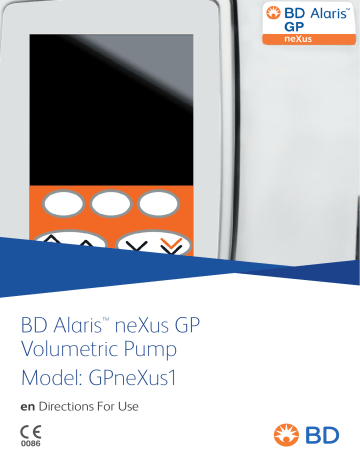 BD Alaris™ neXus GP Volumetric Pump Instructions for Use | Manualzz